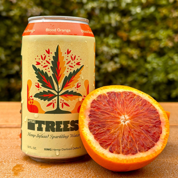 Blood Orange Little Trees Hemp-Derived THC Sparkling Waters - 4-pack ...